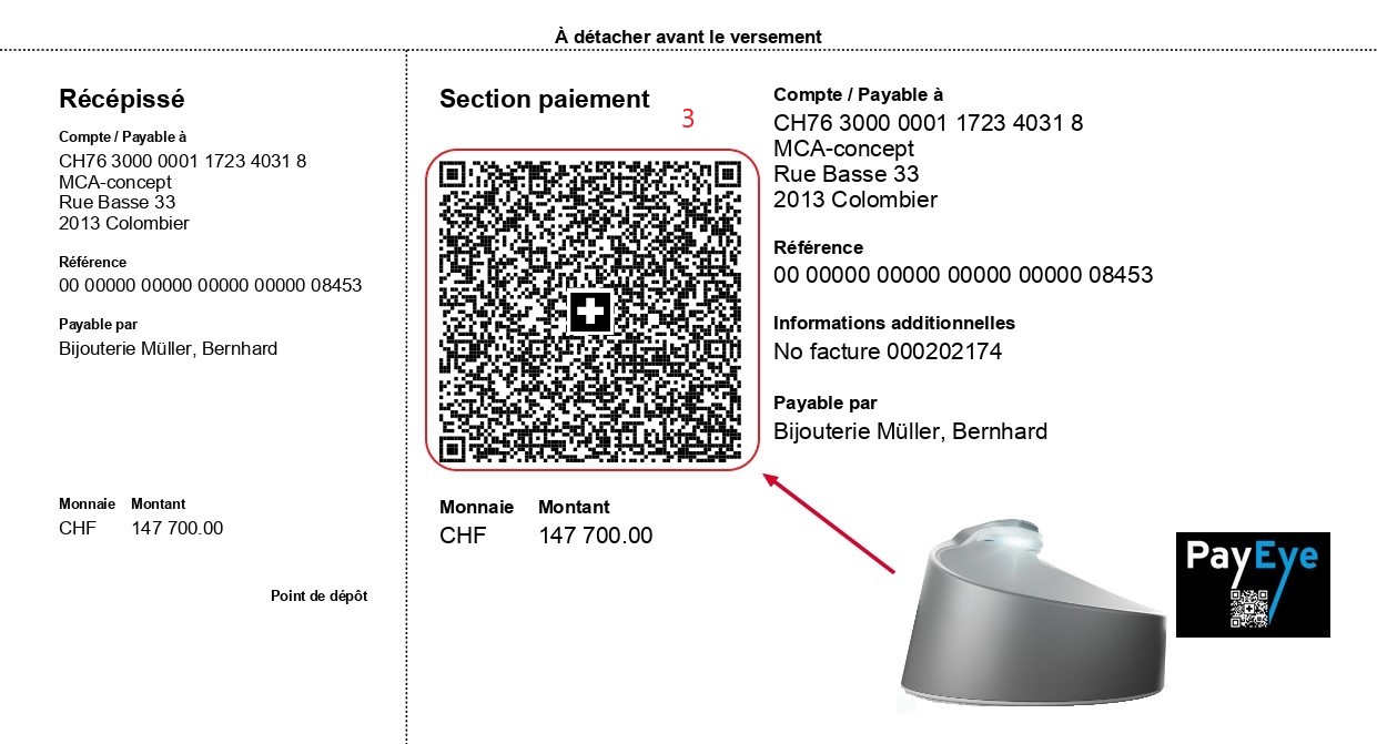 Traiter une facture avec PayEye | erp-crm-suisse.com