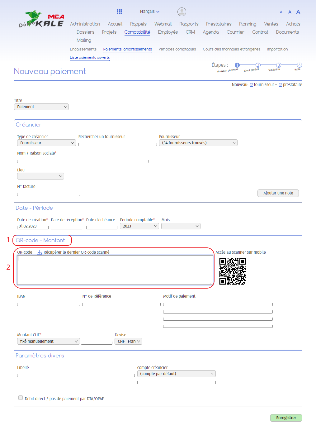 Traiter une facture avec PayEye | erp-crm-suisse.com